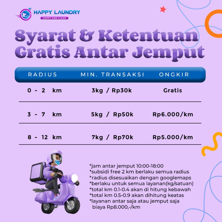 List Harga - Happy Laundry